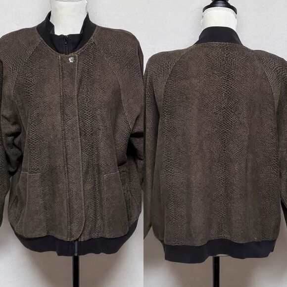 Vintage | Jackets & Coats | Vintage 98s Richard Company Green Snakeskin ...